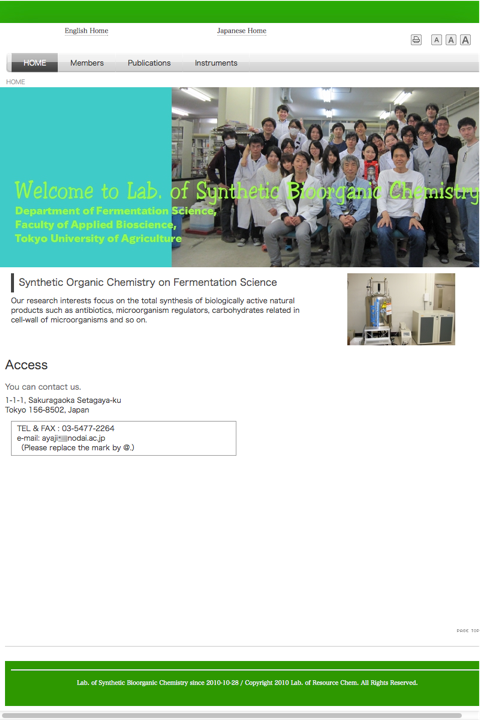 HOME of Lab. of Synthetic Bioorganic Chemistry